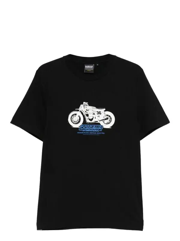 BARBOUR INTERNATIONAL Motorcycle-print T-shirt - Black