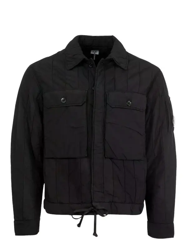 C.P. COMPANY Lens-detail Quilted Jacket - Black
