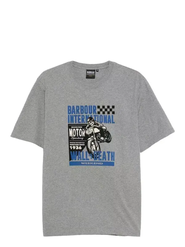 BARBOUR INTERNATIONAL Motorcycle-print T-shirt - Grey