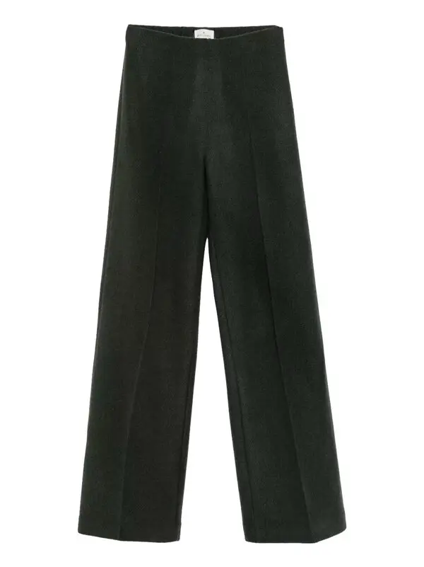 Bruno Manetti Elasticated-waist Wide-leg Trousers - Grey