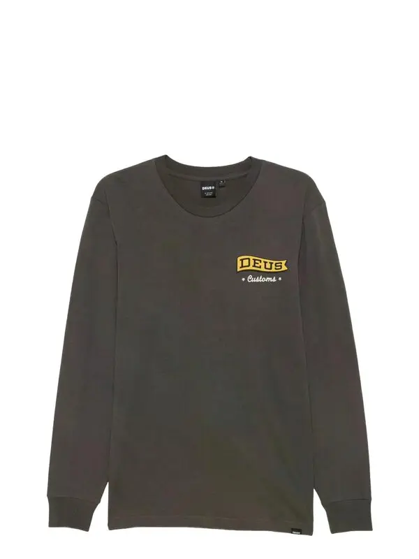 Deus Ex Machina Long-sleeve Logo-print T-shirt - Grey