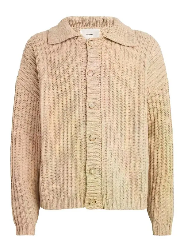 Commas Stadium Fisherman's-knit Cardigan - Neutrals