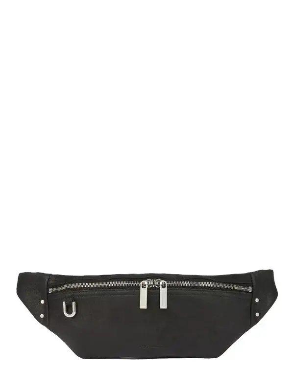 Rick Owens Leather Double-zip Belt Bag - Black