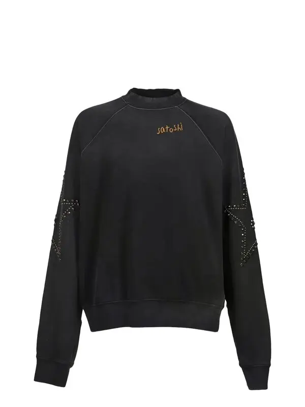 SATOSHI NAKAMOTO Star-embellished Sweatshirt - Black