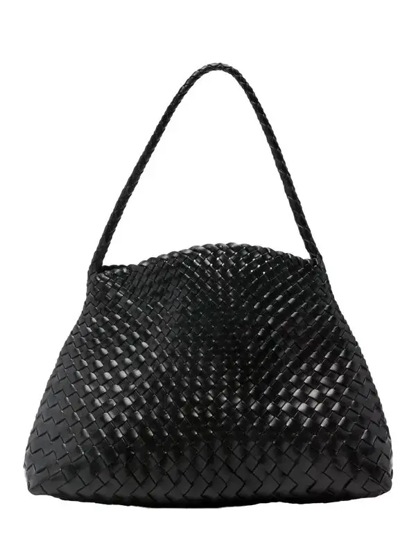 Dragon Diffusion Braided Leather Tote - Black