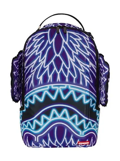 SPRAYGROUND Wings Of The Neon Slayer Dlx Backpack - Purple/blue