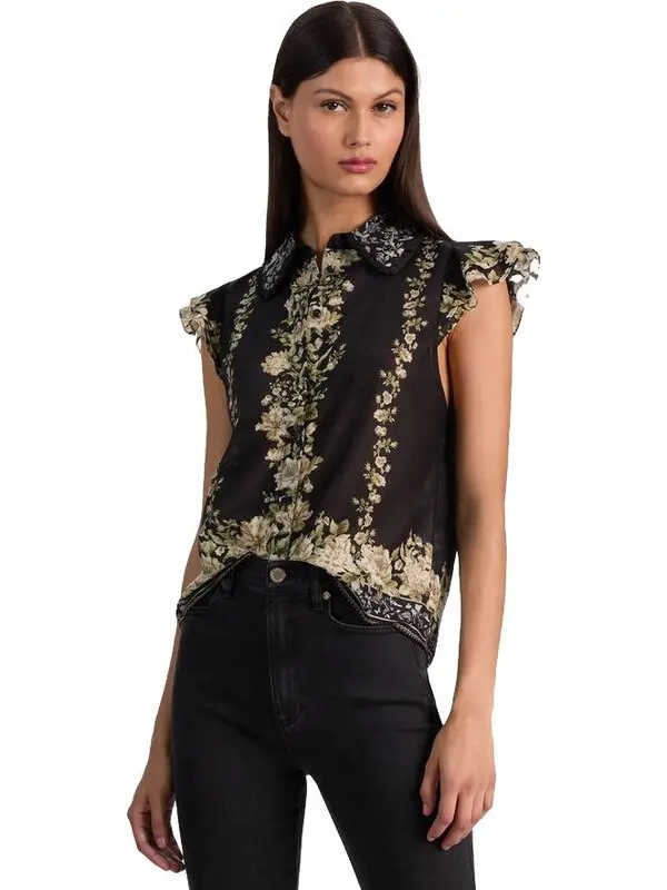 Alice + Olivia Martel Printed Blouse - Floral