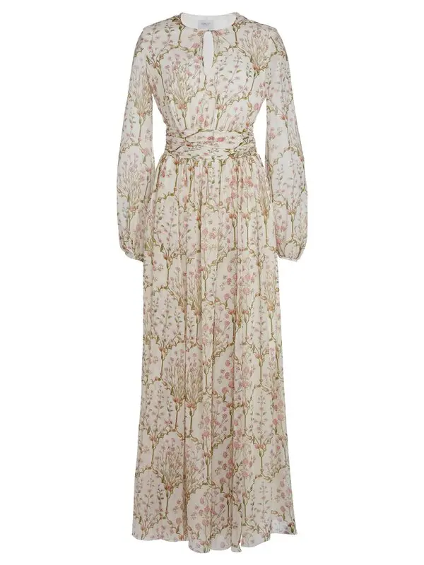 Giambattista Valli Printed Georgette Maxi Dress - Ivory