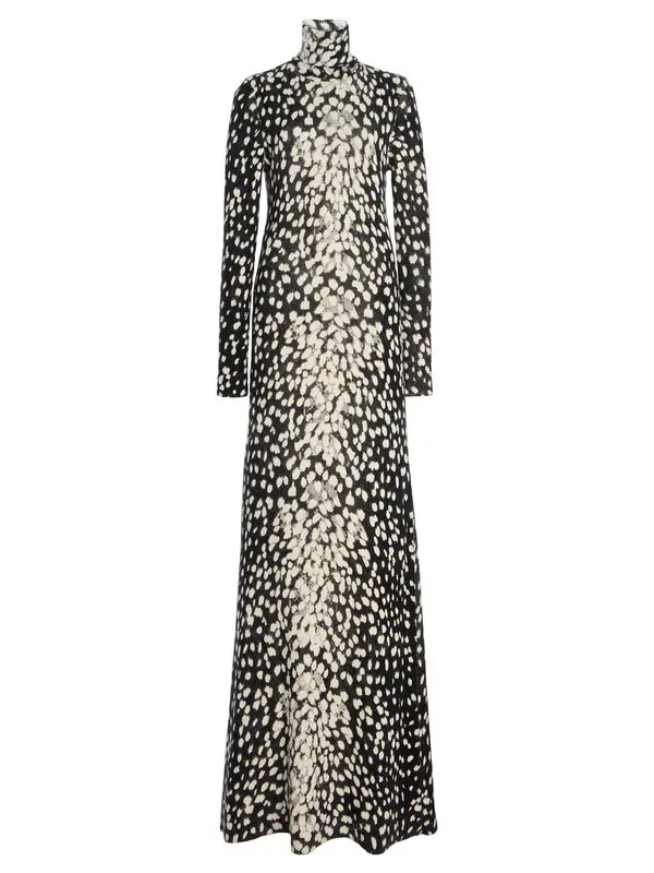 Brandon Maxwell The Camille Printed Cashmere Gown - Animal