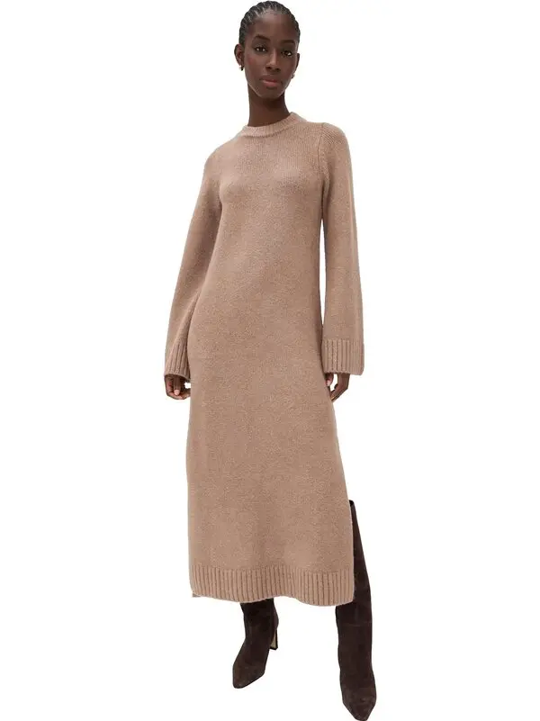 Show Me Your Mumu Lorraine Maxi Sweater Dress - Maple Brown Knit