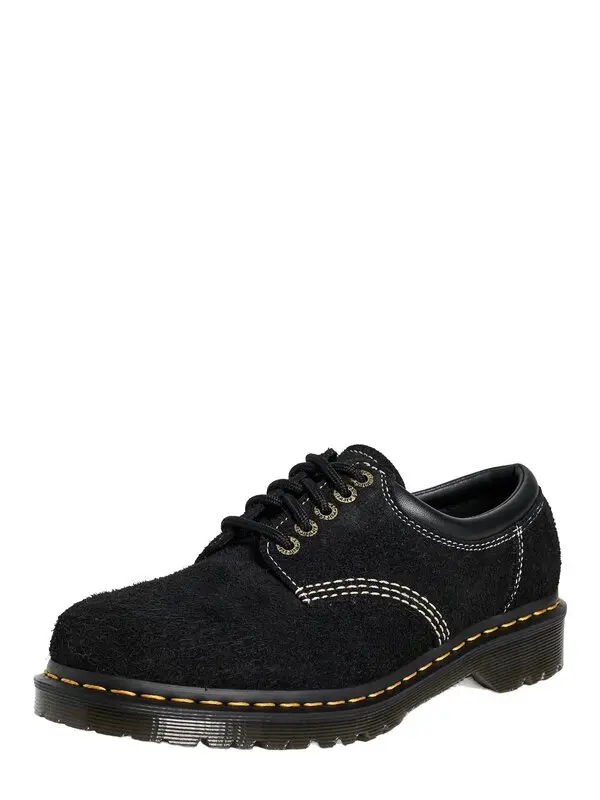 Dr. Martens Long Napped Suede Low Top Shoes - Black
