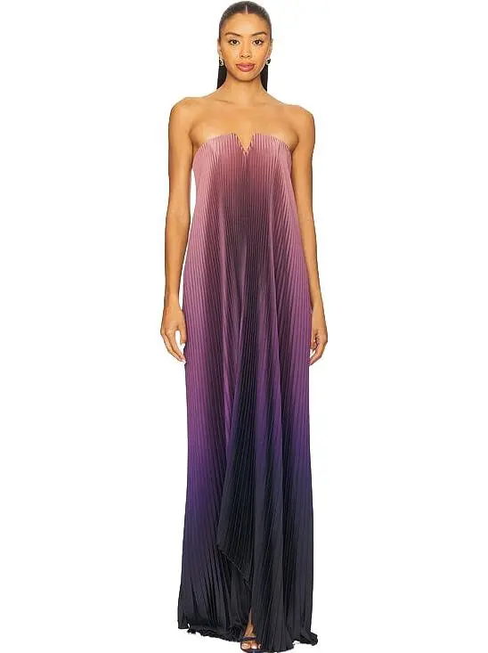 L'IDEE Black Tie Gown - Dusty Dark Ombre