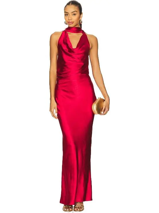 SNDYS Rosanna Maxi Dress - Red