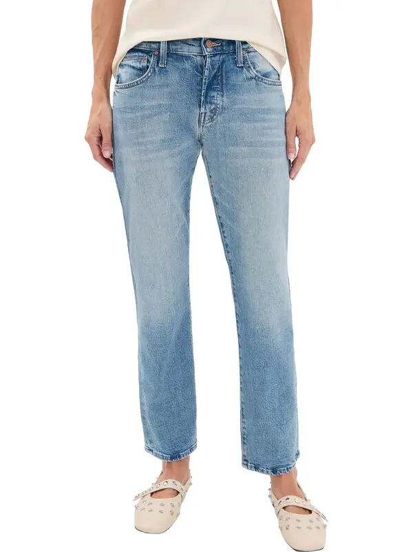 MOTHER Lil Mid-rise Hiker Hover Petite Jeans - Fight For Your Right