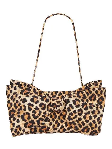 LOEFFLER RANDALL Valerie Bow Clutch - Leopard
