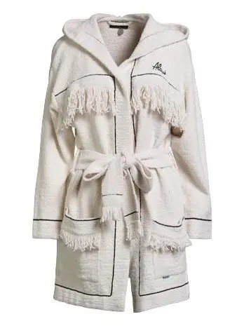 Alanui Bouclé Cardigan With Embroidered Logo - White