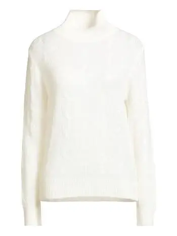 Peserico Easy Turtleneck In Alpaca Wool Blend - White