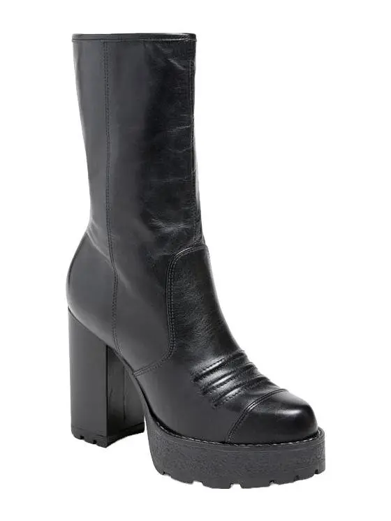 Cinq À Sept Marley Lug Sole Platform Boots - Black