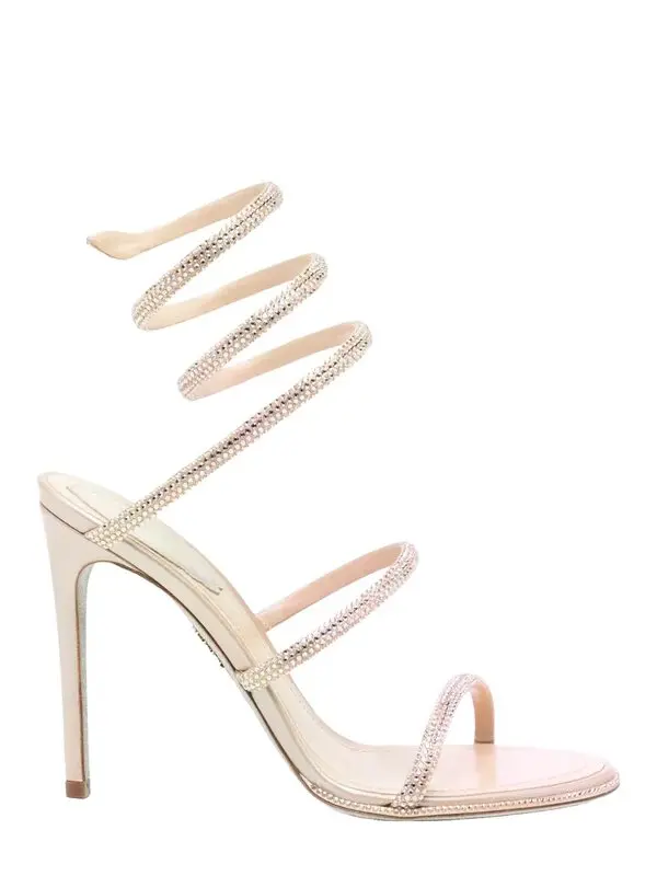 Rene Caovilla 105mm Cleo Embellished Sandals - Neutrals