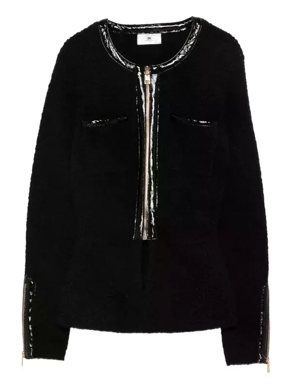 Elisabetta Franchi Zip-front Cardigan - Black
