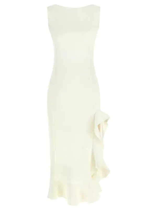 Pinko Ruffled Dress - White