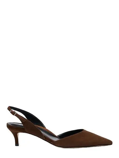 Marion Parke Classic Slingback 45 Suede - Chocolate