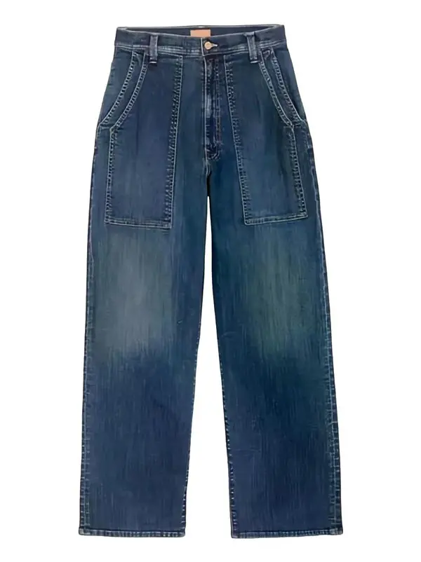 MOTHER Utility-pocket Straight Leg Jeans - Blue