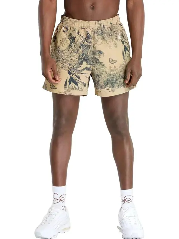 Nike Floral-print Elasticated-waist Shorts - Neutrals