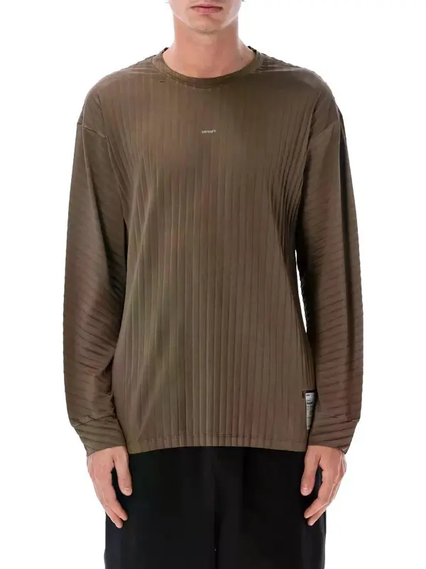 Satisfy Ribbed Long-sleeve T-shirt - Brown