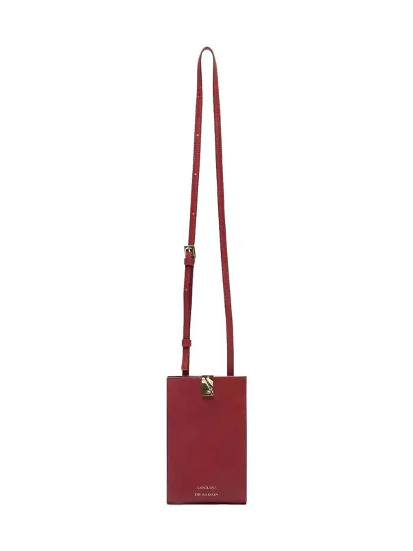 LOULOU Clasp-detail Leather Shoulder Bag - Red