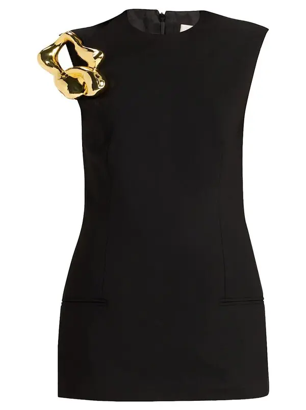 Christopher Esber Sculptured Corsage Tailored Mini Dress - Black