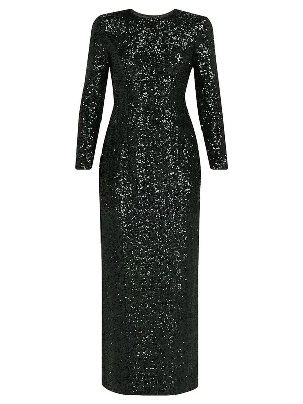 Michael Kors Sequined Stretch Gown - Green