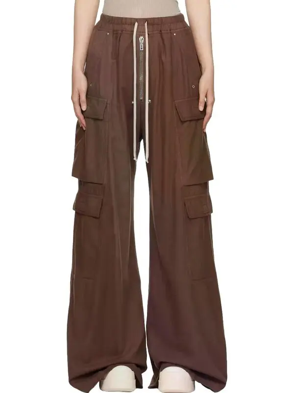 Rick Owens Drawstring Cargo Trousers - Brown
