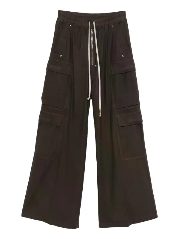 Rick Owens Wool Cargo Trousers - Green
