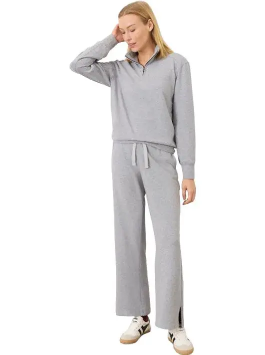 PACT Cloudknit Half Zip - Heather Grey