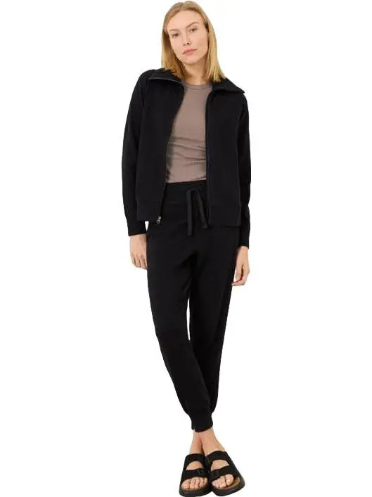 PACT Organic Cotton Cloudknit Zip Jacket - Black