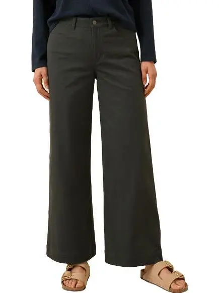 PACT Organic Cotton Stretch Twill Wide Leg Pant - Oak