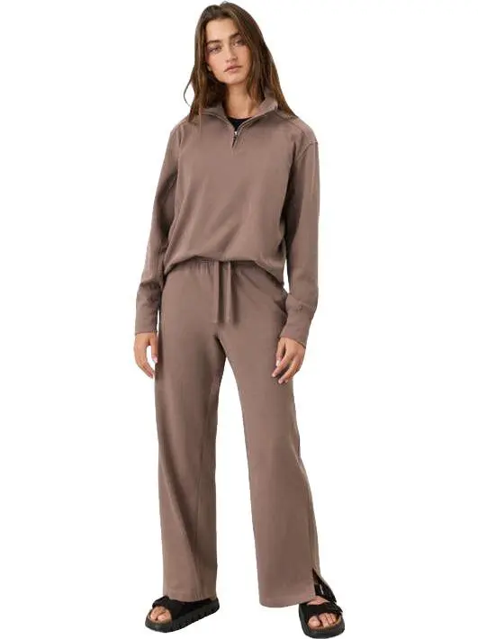 PACT Cloudknit Wide Leg Pants - Deep Taupe