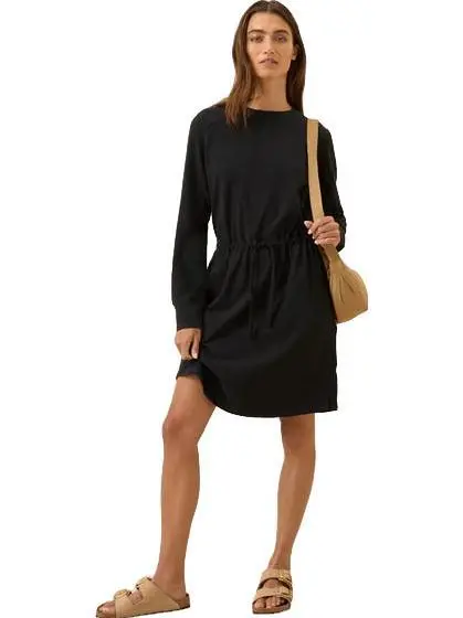 PACT Cloudknit Sweatshirt Dress - Black