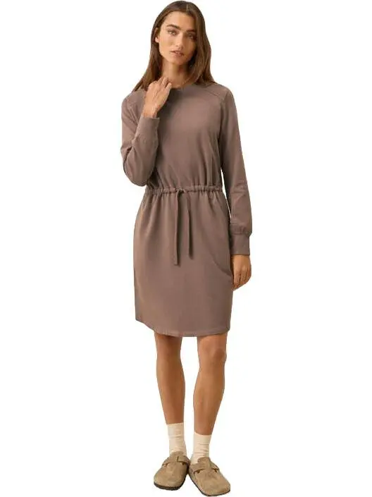 PACT Cloudknit Sweatshirt Dress - Deep Taupe