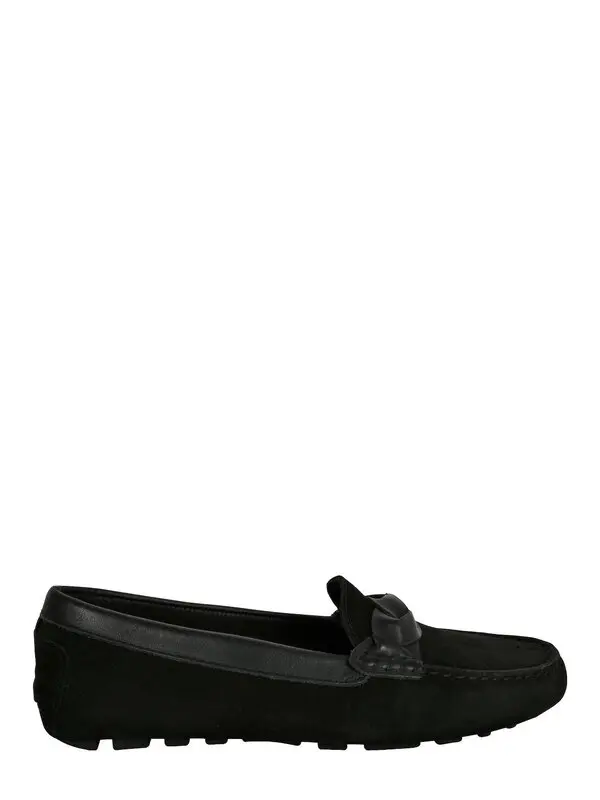 JOAN OLOFF SHOES Piper Leather Driving Loafer - Black