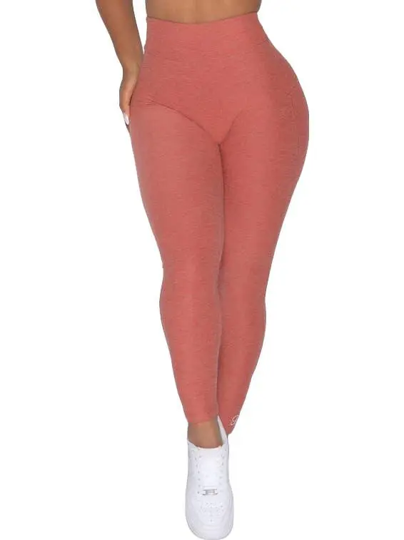 BOMBSHELL SPORTSWEAR V Butt Lift Leggings - Georgia Peach