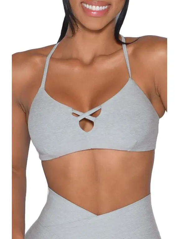 BOMBSHELL SPORTSWEAR Lift Luxe Sports Bra - Light Cloud