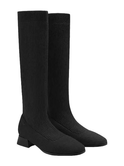 Vivaia Tara Pro Square-toe Knee-high Boots - Black