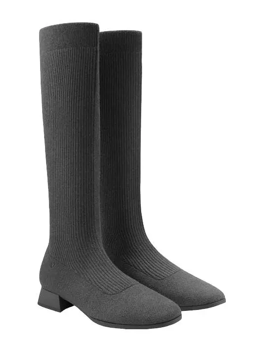 Vivaia Tara Pro Square-toe Knee-high Boots - Dark Grey