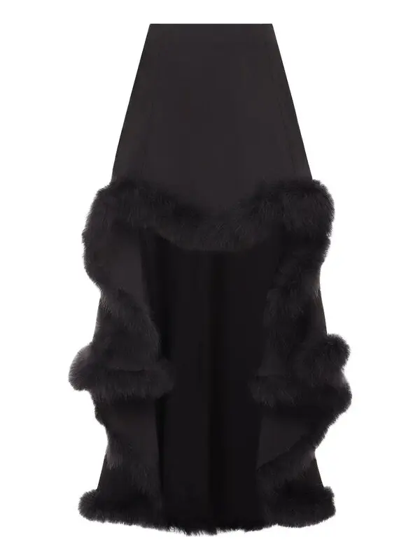 MUGLER Waterfall Skirt - Black