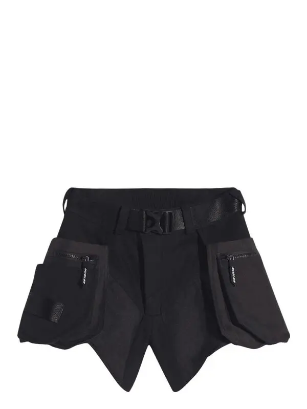 MUGLER Mini Cargo Shorts - Black