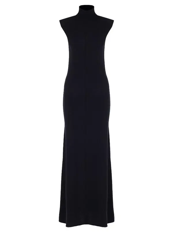 Zeynep Arçay X Camille Charrière Cashmere Maxi Dress - Black