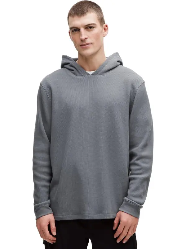 Lululemon Cotton-blend Waffle Knit Hoodie - Solar Grey