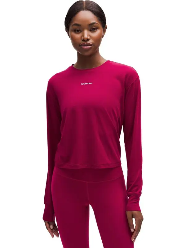 Lululemon Jersey Training Long-sleeve Shirt - Berry Rumble